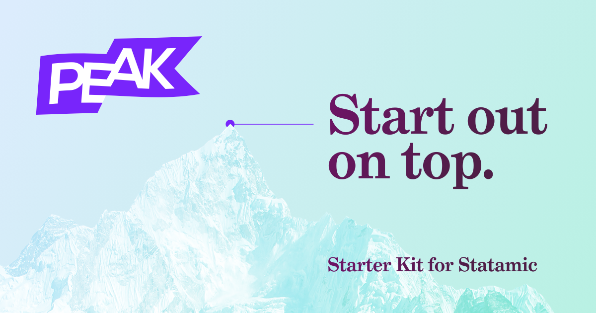 Welcome | Statamic Peak Docs